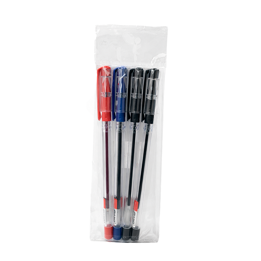 PAQ. DE PIANO BOLIGRAFOS 4 PCS - Almacenes Xtra
